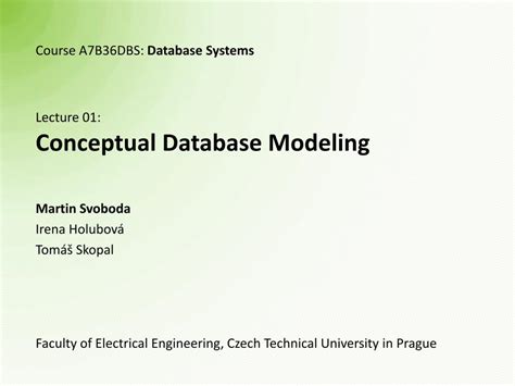 Pdf Lecture 01 Conceptual Database Modeling Univerzita · Pdf File