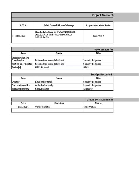 Template For Firewall Failover Pdf Transmission Control Protocol