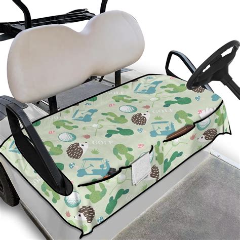 Renewold Golf Cart Seat Cover With Pockets Soft Breathable Quick Dry