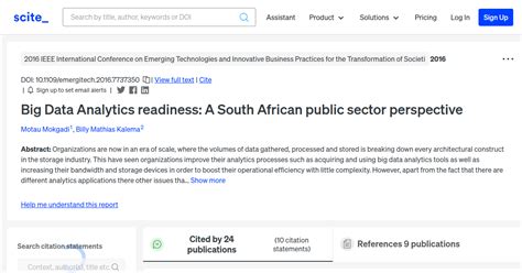 Big Data Analytics Readiness A South African Public Sector Perspective