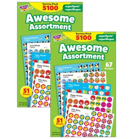 Trend Awesome Assortment Superspotssupershapes Variety Pack 5100 Per