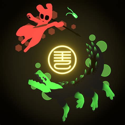 Artstation Hunter And Green Lizard From Rain World