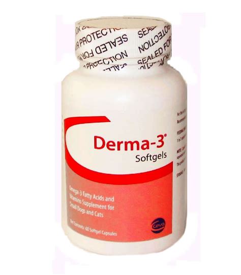 Zgby Derma 3 Softgels For Cats And Small Breeds Red 60 Capsules