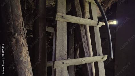 Abandoned Barn Dusty Creepy Barn Attic Empty Abandoned Barn In Countryside Farm With Straw