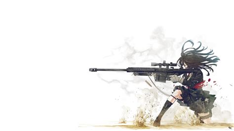 Anime Girls With Gun Hd Wallpapers Wallpaper Cave