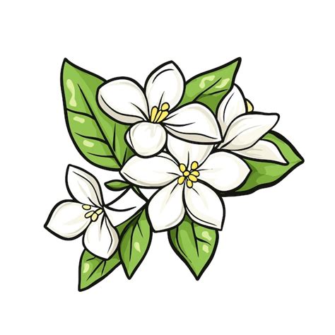 Fllower Jasmin Vector Premium Ai Generated Vector