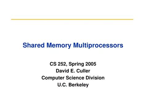 Ppt Memory Abstraction In Shared Multiprocessors Powerpoint