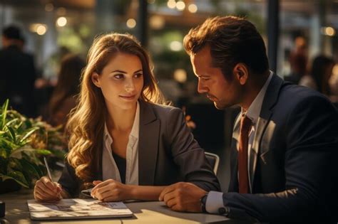 Premium Ai Image Golden Hour Analysis Office Manager And Financial