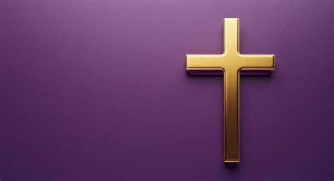 Purple And Gold Cross Clipart