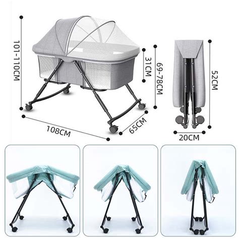 Giường Nôi Gấp Gọn Cho Bé Sokanic