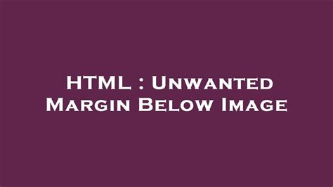 html unwanted margin below image youtube