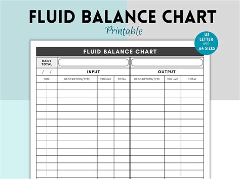 Fluid Balance Chart Fluids Intake And Output Record Intake And Output