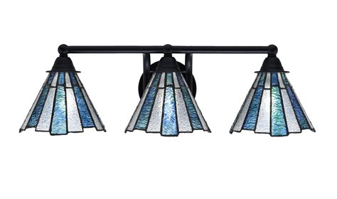 Foundry Select Nikhia 3 Light Bath Bar Shown In Matte Black Finish With