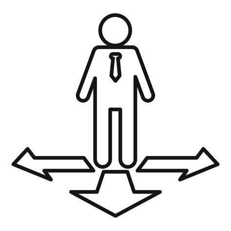 Choose Right Way Icon Outline Style 14552651 Vector Art At Vecteezy