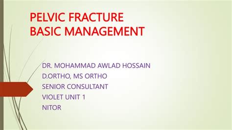 Pelvic Fracture Basic Pptx