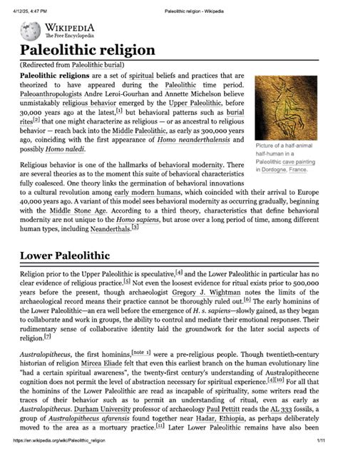 Paleolithic Religion Pdf