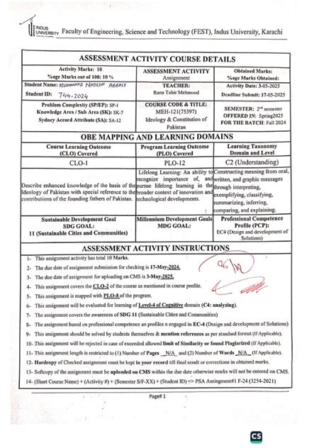 Ideology Of Pakistan Assignment 1 Pdf