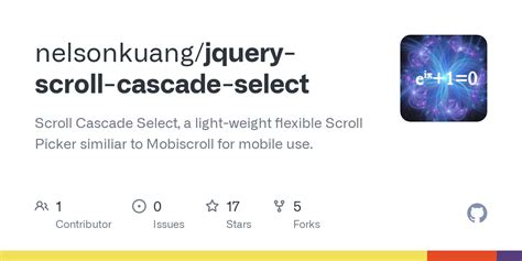 Github Nelsonkuangjquery Scroll Cascade Select Scroll Cascade