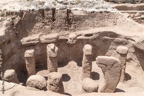 Ancient Stone Statues In Archeological Site Of Karahan Tepe In Sanli