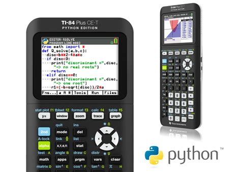 Grafische Rekenmachine Texas Instruments Ti 84 Plus Ce T Python Edition