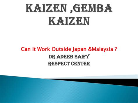 Kaizen Gemba Muda