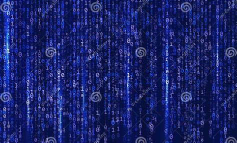 Abstract Technology Background Computer Binary Code Matrix