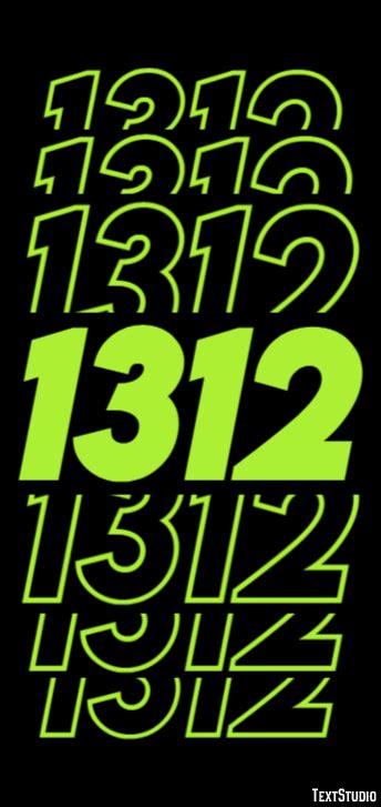 1312 Text Effect And Logo Design Number