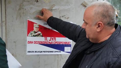 Posters Of Ratko Mladic Appeared On The Streets Of Srebrenica