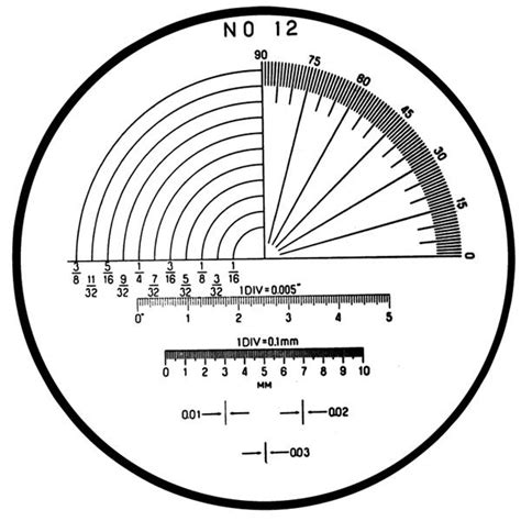 Mitutoyo 183 113 12 Reticle For Pocket Comparators Available Online