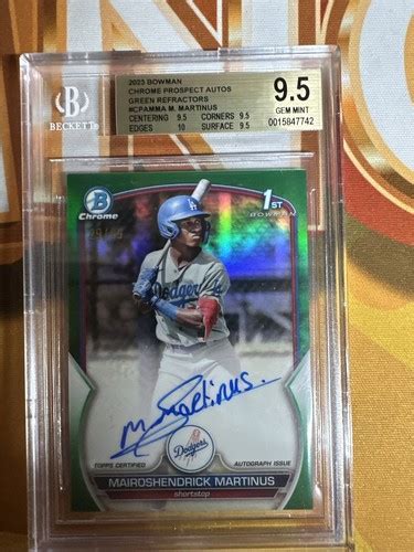 2023 Bowman Chrome Prospect Autographs Mairoshendrick Martinus Cpa