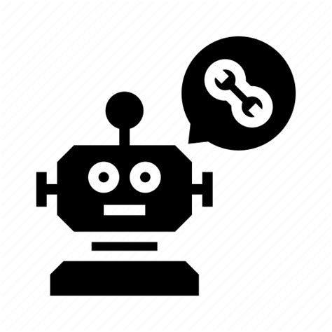 Setting Service Chatbot Wrench Help Support Repair Icon