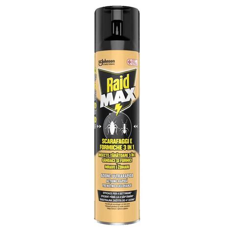 Reginato Fratelli Store Raid Max Insecticide Spray Cockroaches And Ants 300 Ml