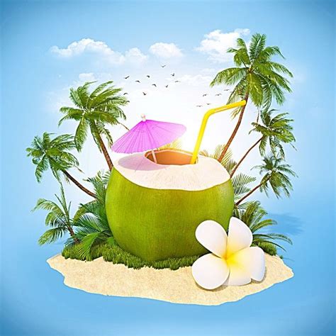 Free Creative Coconut Milk Background Images Creative Small Fresh