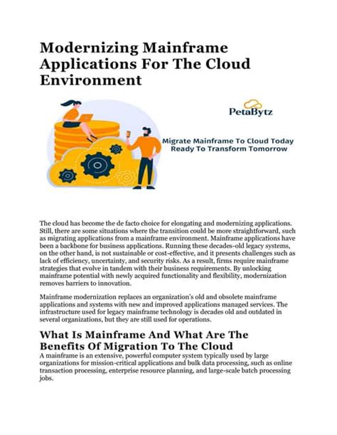 Modernizing Mainframe Applications For The Cloud Environmentpdf