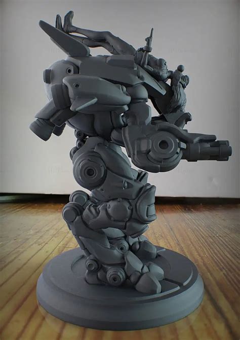 Dva And Meka Overwatch Figures 3d Printing Model Stl