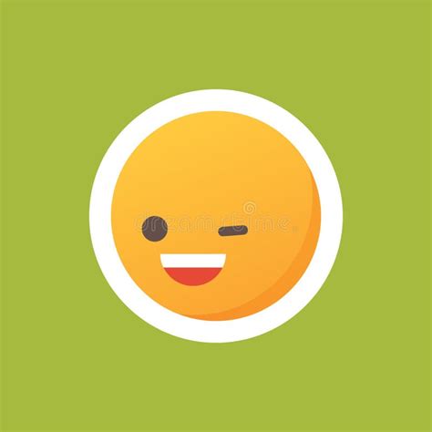 Winking Emoticon Vector Illustration Decorative Background Design