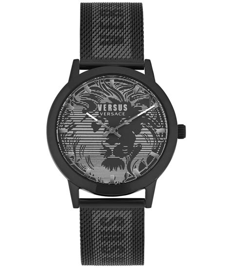 Versace Versus Versace Mens Barbes Domus Analog Black Stainless Steel