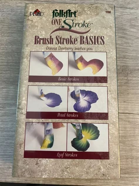 Plaid Folkart One Stroke Brush Stroke Basics Donna Dewberry Vhs Video
