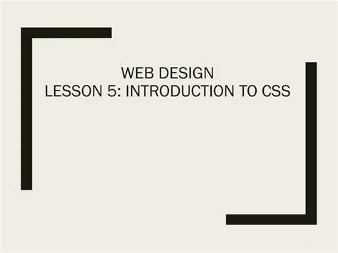 Lecture 5 Introduction To Css 1ppt Cascading Style Sheet Ppt