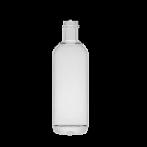 500ml Clear Glass Bottle Custom Cylindrical Shape With Smooth Finish