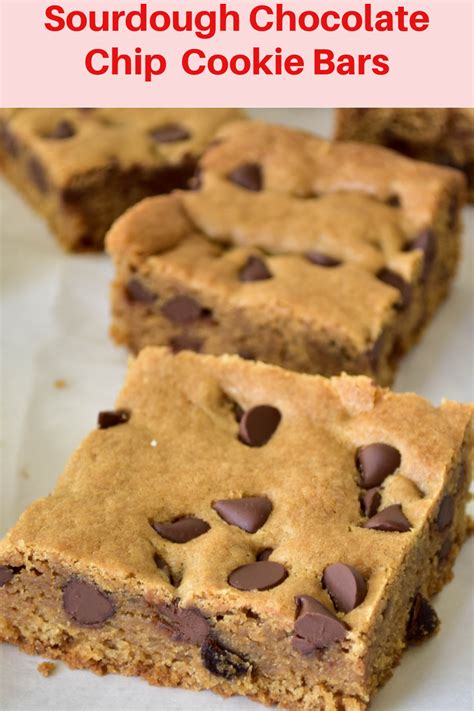 Sourdough Chocolate Chip Cookie Bars Recipe