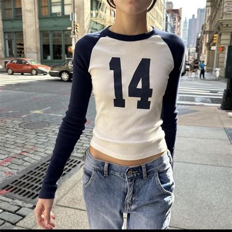 Brandy Melville Navy 14 Long Sleeve 💫💫 Brandymelville Depop