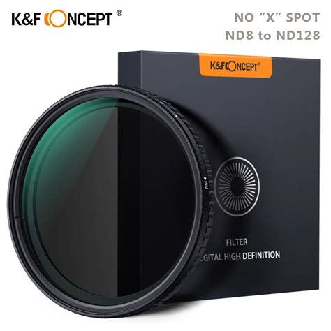 Kandf Concept Nd8 128 Variable Nd Filter 62mm 67mm 72mm 77mm 82mm No X Spot Fade Neutral Densityr