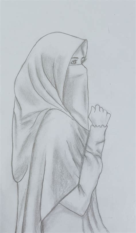 Hijabi Girl Drawing