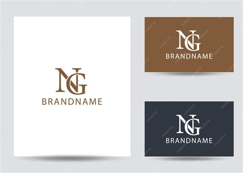 Premium Vector Modern Monogram Initial Letter Ng Logo Design Template