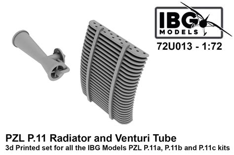 Ibg 72u013 172 Pzl P11 Radiator And Venturi Tube 3d Printed For Ibg