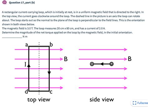 Solved Question 17 Part A A Rectangular Current Carrying