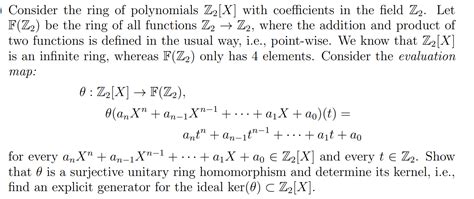 solved consider the ring of polynomials z2[x] with