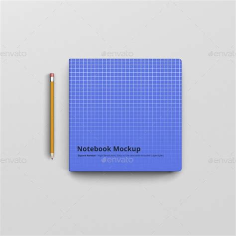 Notebook Mockup Square Format Graphic Design Business Notebook Mockup