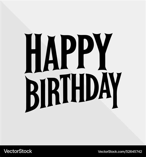 Handwritten Happy Birthday Calligraphy Design Royalty Free Vector